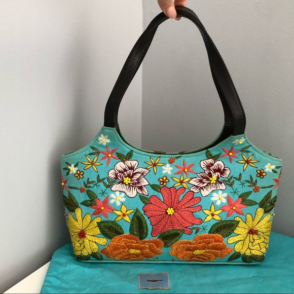 Santi | Bags | Santi Embroidered Floral Shoulder Bag | Poshmark